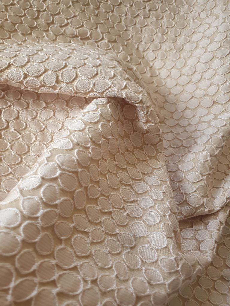 Raised Cloque in Oval design, 2 Tone Jacquard Brocade - CW Fabrics